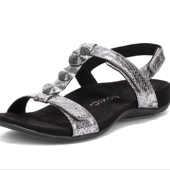 Vionic | Shoes | New Vionic Womens Farra Silver Ankle Strap Sandals ...